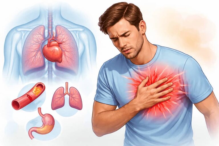Pain in the Left Chest Area: Causes, Symptoms & Relief